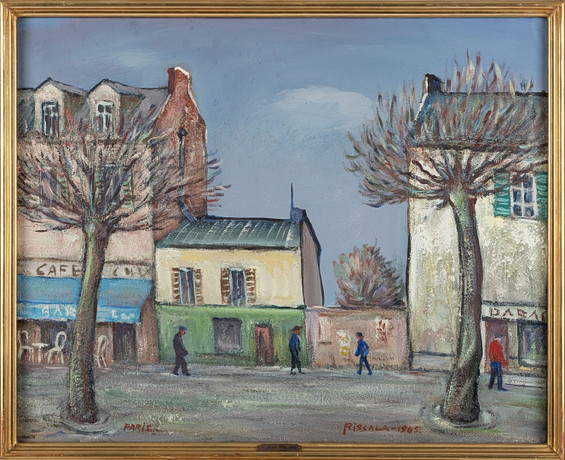 KAAPO RISSALA. "Från det gamla Paris" (Montmartre), signerad samt ...