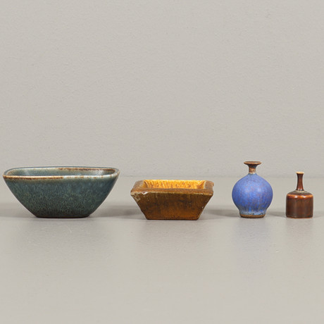 A 4-piece Swedish MODERN CERAMIC, Rörstrand, Höganäs, Elsa Söderberg ...