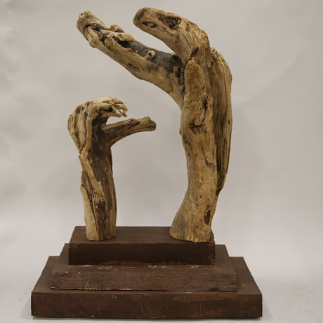 PER FALK. sculpture, “Welcome Home”, wood, signed. Art - Sculptures ...