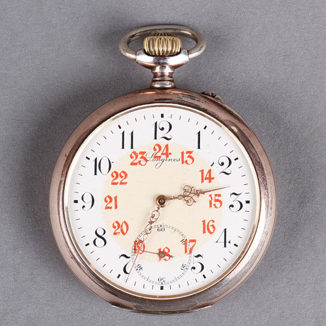POCKET WATCH. Longines, silver case. Clocks & Watches - Pocket & Stop ...