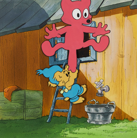 RUNE ANDRÉASSON. Bamse, hand-painted film cell from “Bamse i ...