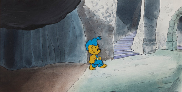 RUNE ANDRÉASSON. Bamse, hand-painted film cell from “Bamse i ...