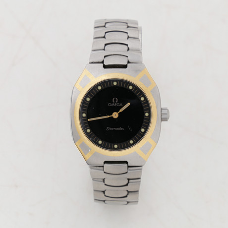 AN OMEGA SEAMASTER POLARIS BI-METAL LADIES WRISTWATCH. Clocks & Watches ...