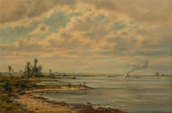 FRITZ KÖHLER (1887-1971). Rhenlandskap. Konst - Måleri - Auctionet