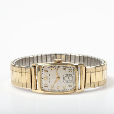 A 14K gold watch from Hamilton Donald, USA, mid 20th century. Clocks ...