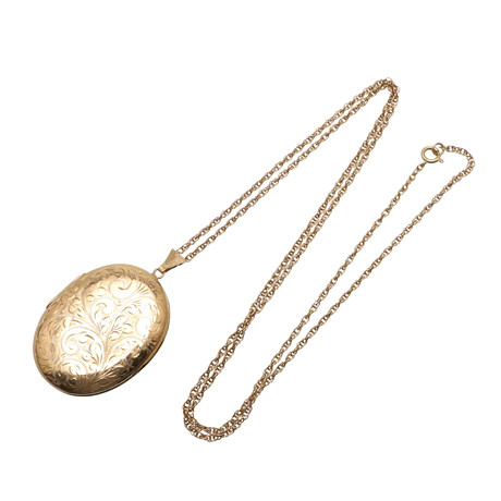 A 1970S 9CT GOLD LOCKET AND CHAIN. Jewellery & Gemstones - Brooches ...