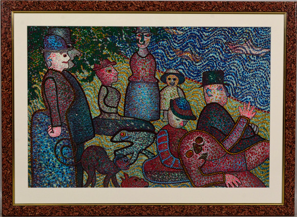 ENRICO BAJ. Color lithography with embossing. Art - Engravings & Prints ...