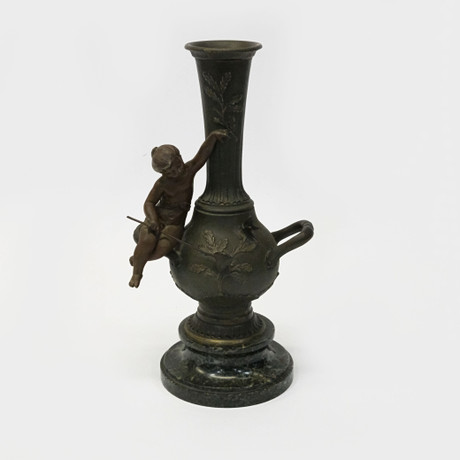 ERNEST FERRAND. VASE, BRONZED METAL, 1800/20TH CENTURY. Silver & Metals ...