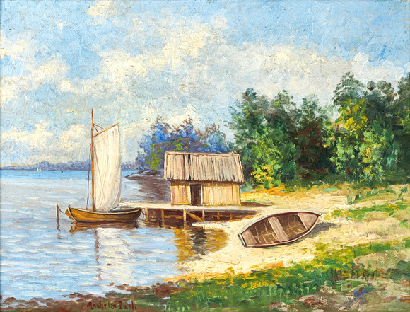 ANSHELM DAHL (SVERIGE, 1897-1964). Archipelago, signed Anshelm Dahl ...