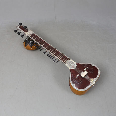 SITAR. Harribhau Vishwanath, with associated resonance box, India ...