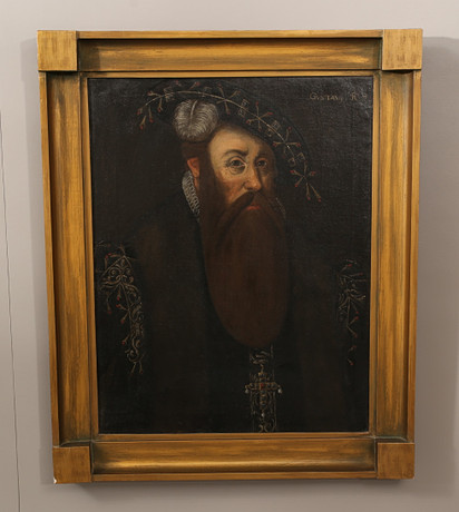 UNKNOWN ARTIST, oil on canvas, half-length portrait, Gustav Vasa (1496 ...