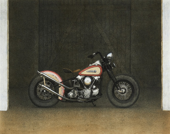 JOHN ERIC FRANZÉN (1942-2022), Harley Davidson, lithograph. Art ...