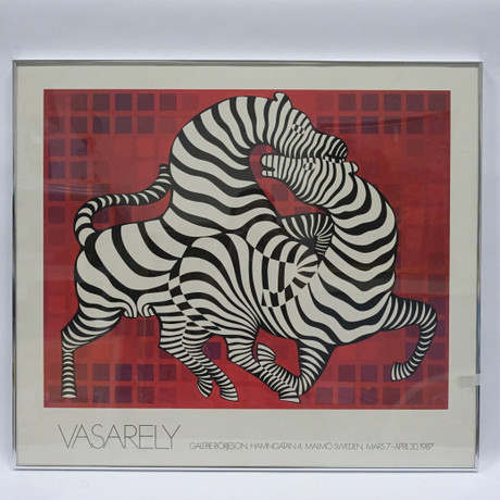 VICTOR VASARELY. TWO POSTERS, EXHIBITION 1987. Art - Engravings & Prints - Auctionet