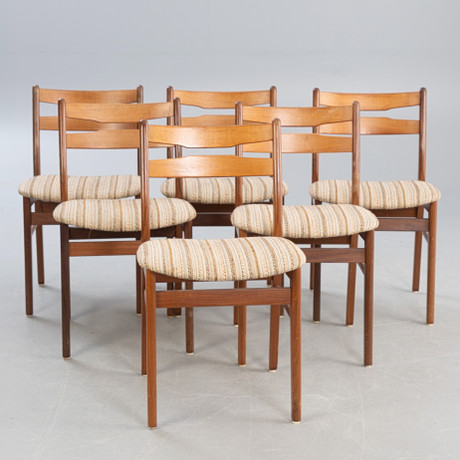 6 stolar, 1960-tal. Möbler - Fåtöljer & Stolar - Auctionet