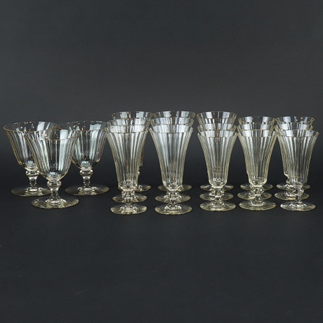 GERDA STRÖMBERG. Glasservis, modell "Bielke", 18 delar, Eda Glasbruk ...