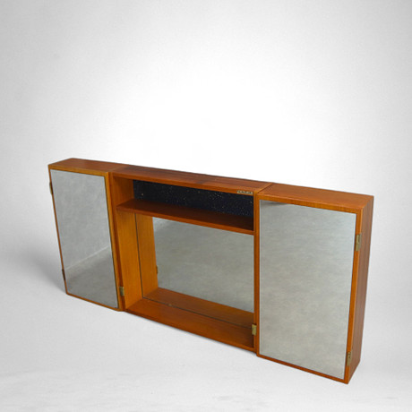 A 3-piece “Combino” bathroom cabinet for Hafa, mirror glass, teak ...