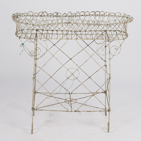 A LATE VICTORIAN WIRE WORK PLANT STAND. Garden & Architectural - Garden ...