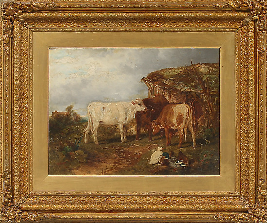 WILLIAM WATSON JUNIOR. Cows and birds, oil on canvas, signed. Art ...