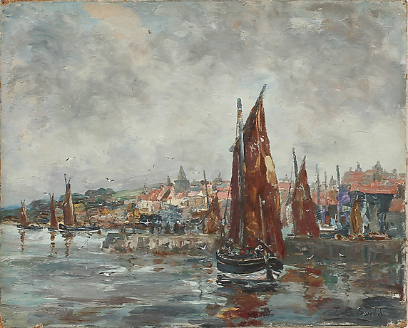 T.B SMITH. "Off to The fishing" oil on canvas, signed. Art - Paintings ...