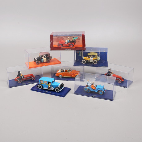 TINTIN, Modellbilar, 8 st, Atlas, 2000-tal. Leksaker - Leksaker - Auctionet