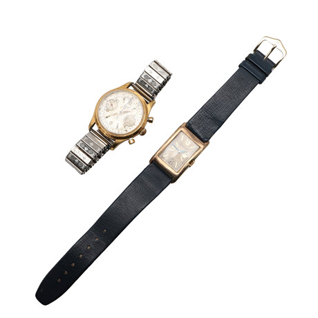 A GENTLEMANS FELCA INCABLOC WATCH AND A VINTAGE ROTARY TANK STYLE WATCH ...