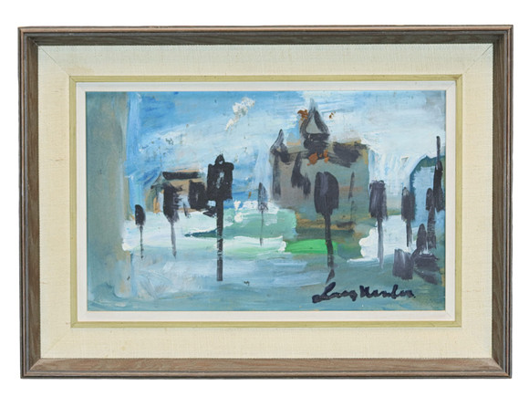 LARS HERDER. Oil on panel, urban environment, signed. Art - Paintings ...