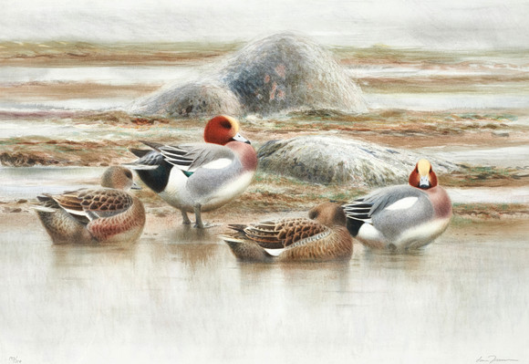 LARS JONSSON (Sverige, Född 1952), Bläsänder, signerad Lars Jonsson och ...