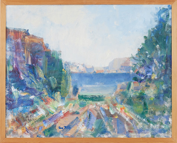 LARS FALK (1927-85) Coastal landscape, oil painting on canvas, signed ...