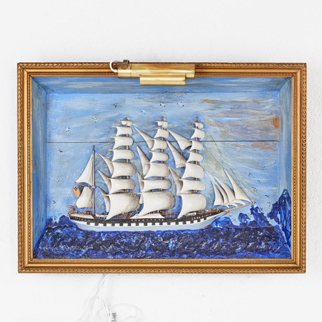 DIORAMA, early 20th century, depicting the four-masted steel barque ...