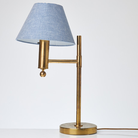 A brass table lamp, labelled “B-019", Bergboms, second half of the 20th ...