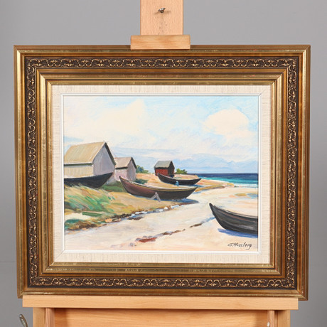 GUNNAR MOSSBERG. OIL ON PANEL, signed. Art - Paintings - Auctionet