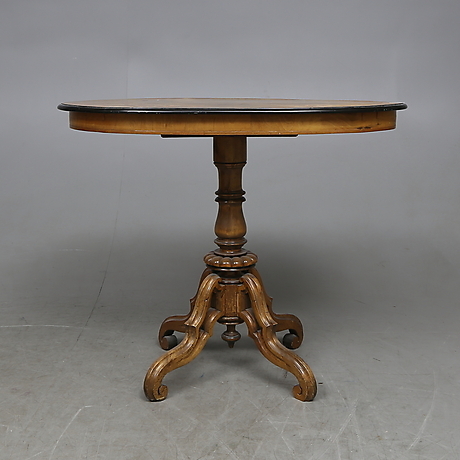 PILLAR TABLE, late 1800s. Furniture - Tables - Auctionet