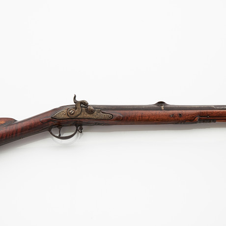 A Swedish slingshot rifle, 18th century, converted from flintlock ...