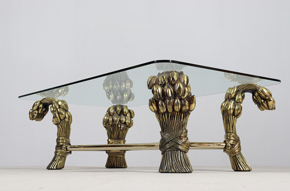 WILLY DARO. Hollywood Regency Coffee Table/Coffee Table with Tulips by ...