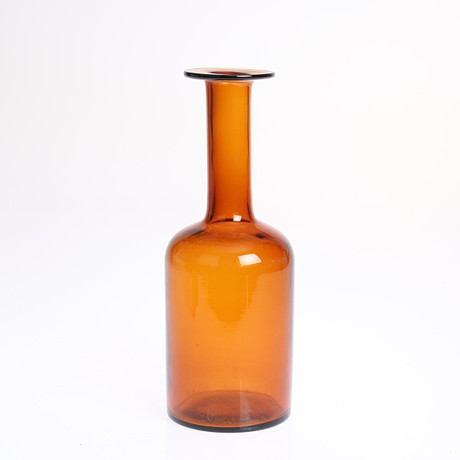 OTTO BAUER. Vas, brunfärgat glas, Kastrup, Holmegaard, Denmark. Glas ...