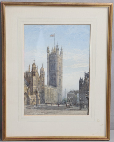 JOHN CROWTHER (C.1837-1902). VICTORIA TOWER, PALACE OF WESTMINSTER. Art ...