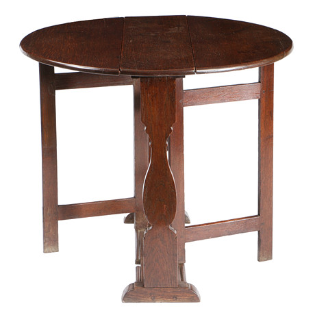 AN OAK GATELEG OCCASIONAL TABLE, ENGLISH, CIRCA 1700-20. Furniture ...