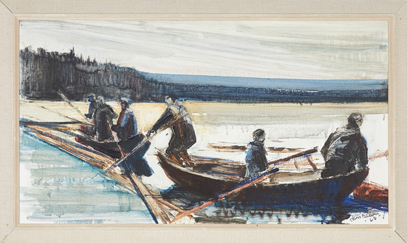 LARS MATSON. oil on panel, “Float motif” signed and dated -68. Art ...