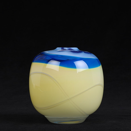 RICHARD RACKHAM. Vase, glass, signed, signed. Glass - Art glass - Auctionet