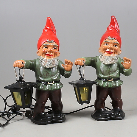 TOMTAR, ett par, keramik, Heissner, W-Germany, 1900-talets mitt. Övrigt ...