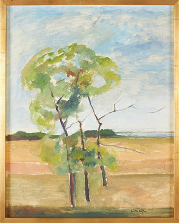 WILLEM DE GEER (1927–1984). “Spring tree, Hanaskog”, signed, oil on ...