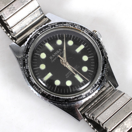 WRISTWATCH, steel, manual winding, plastic crystal, Ramba “Super De ...