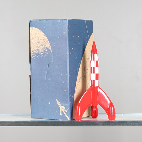 TINTIN - MOULINSART LARGE BOXED MOON ROCKET. Toys - Toys - Auctionet