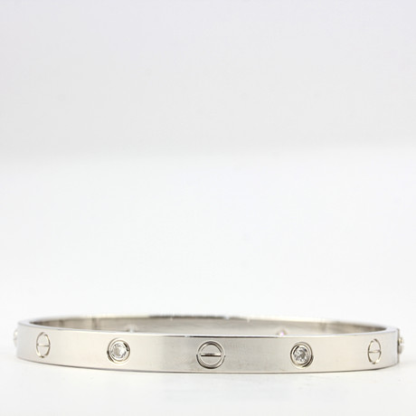 SILVER STONE SET SCREW BANGLE. Jewellery & Gemstones - Bracelets ...