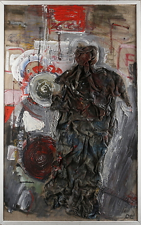 OLLE LINDGREN. "Automation", oil on Board, signed OL. Art - Paintings - Auctionet