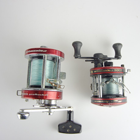 FISKERULLAR, 2 st, Ambassadeur 5000, Abu och Ambassadeur 7000CS ProRocket, Svängsta, 1900-talets ...