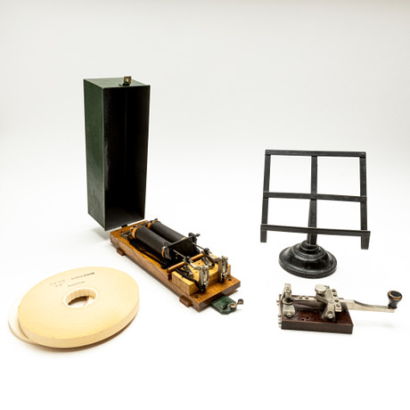 RELAY, LME, TELEGRAPH KEY, PAPER ROLLS, 2 PCS FOR MORSE PRINTERS. A ...