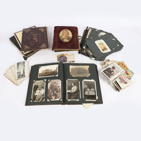 A COLLECTION OF VICTORIAN AND LATER POSTCARDS AND CABINET CARDS, THE ...