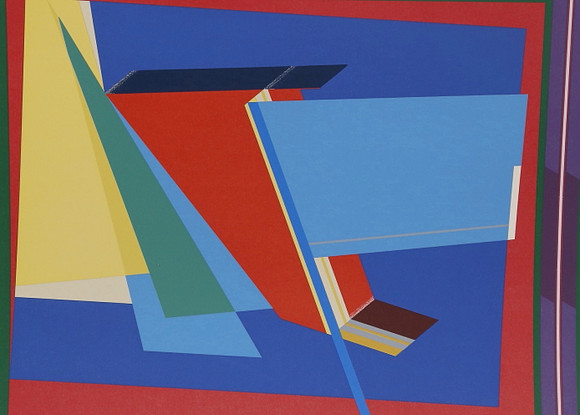 PETER DUKE. Röd och blå. Färgserigrafi, signerad Peter Duke, numrerad ...