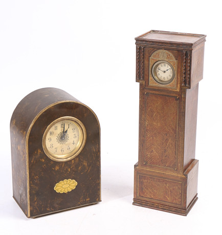 TWO EARLY 20TH CENTURY TIN CLOCKS (2). Clocks & Watches - Mantel clocks ...